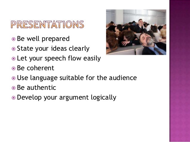 Presentation of information