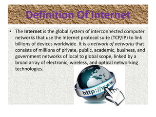 Benefits of Internet | PPTX