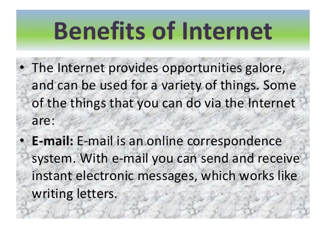 Benefits of Internet