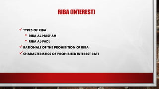 PowerPoint Presentation of Prohibited Transactions in Islam | PPTX