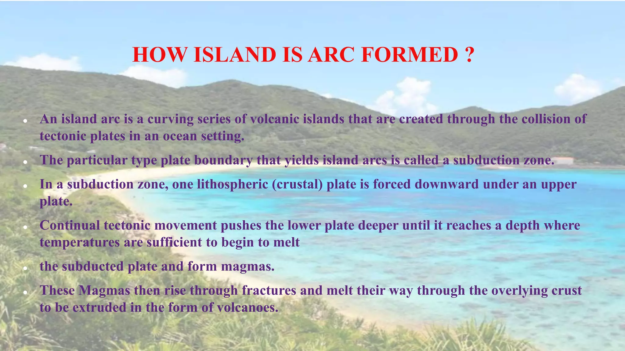 Presentation of island arcs | PPTX