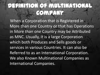 Multinational Companies... | PPTX