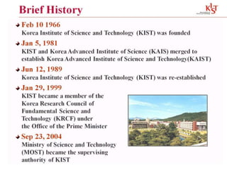 Presentation of KIST | PPT