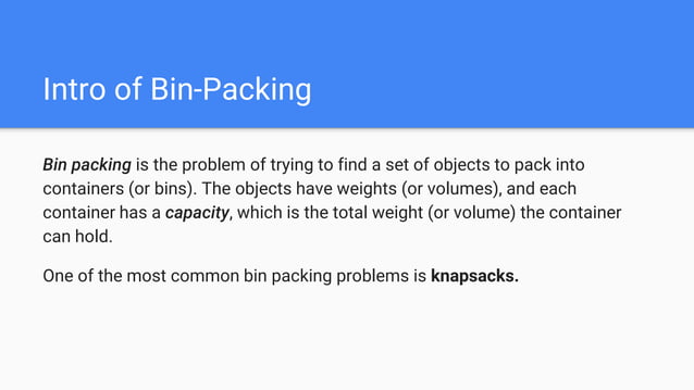 Presentation of knapsack | PPTX