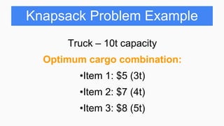 Presentation of knapsack | PPTX