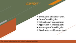 Presentation of knuckle joint | PPTX