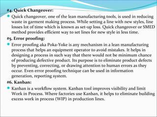 Lean Manufacturing and Principles | PPT
