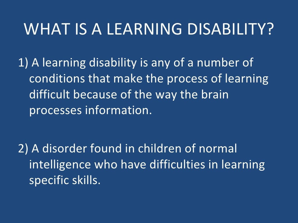 Presentation Of Learning Disabilities By Dr Tarek Elabsy