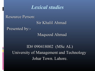 Content and Function Words | PPT