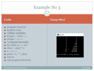 Presentation of loops | PPT