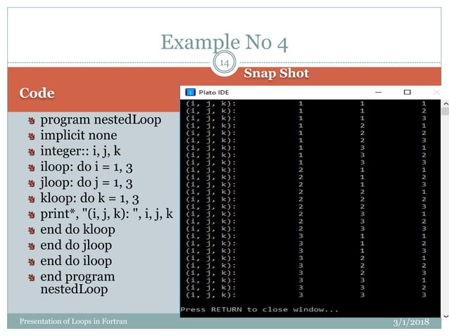 Presentation of loops | PPT