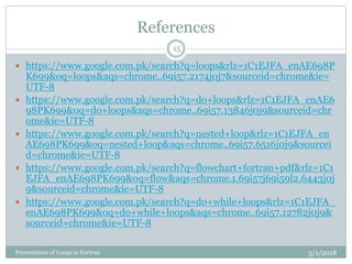Presentation of loops | PPT