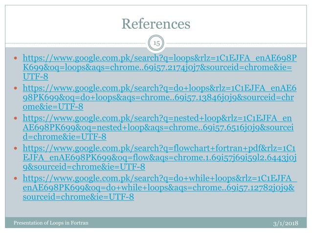Presentation of loops | PPT