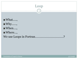Presentation of loops | PPT