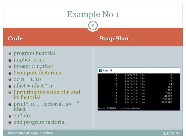 Presentation of loops | PPT