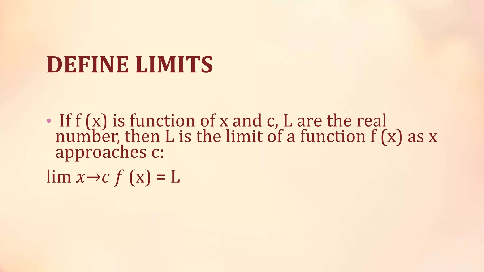 Limits in Maths presentation | PPTX
