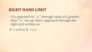 Limits in Maths presentation | PPTX