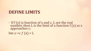 Limits in Maths presentation | PPTX