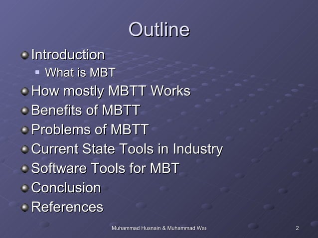 Presentation Of Mbt Tools | PPT