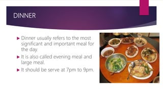 Presentation of Meal Management | PPTX