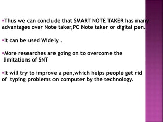 smart note taker | PPT