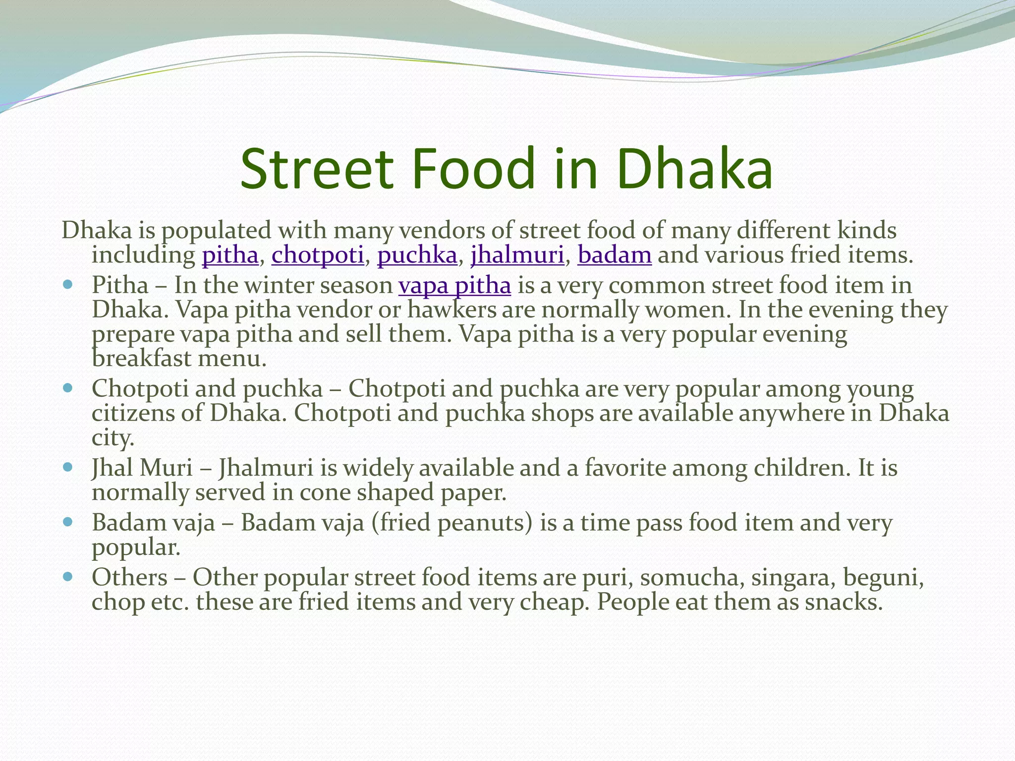 Presentation of mkt"Street Food" | PPT