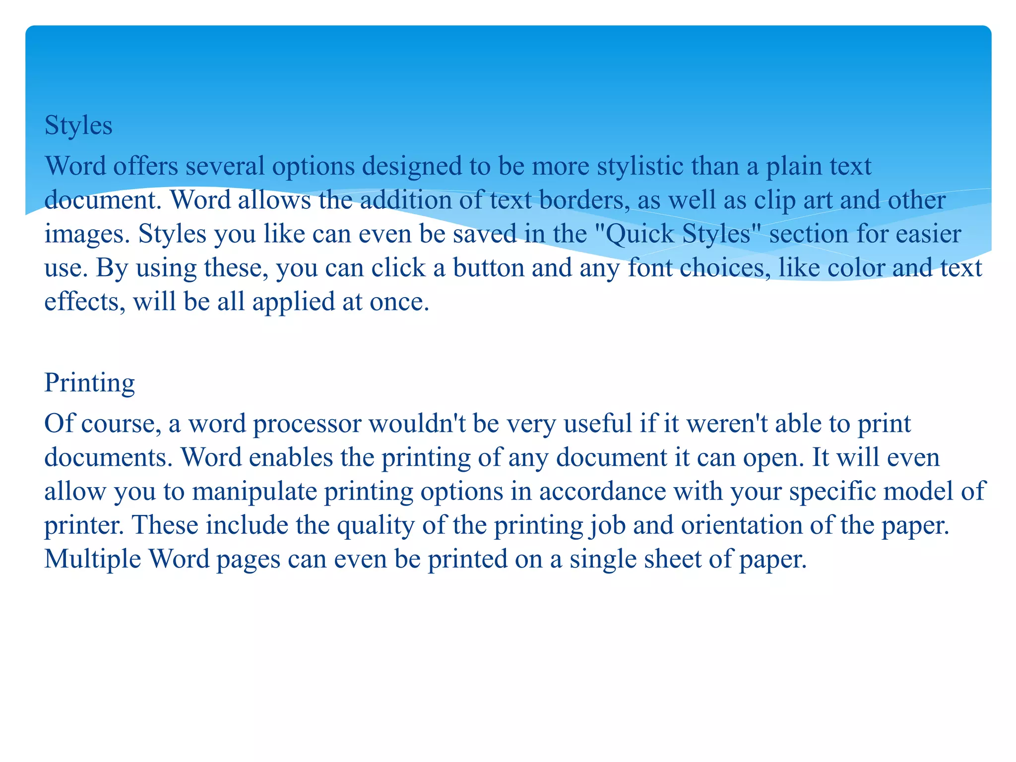 Presentation of ms word | PPTX