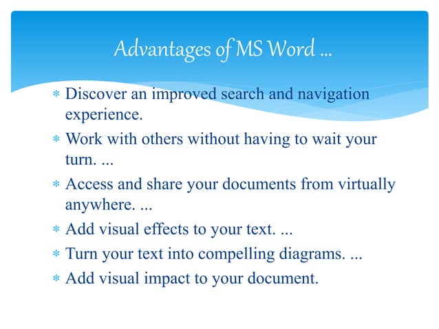 Presentation of ms word | PPTX | Desktop Publishing | Computer Software ...