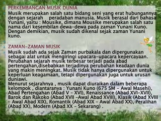 Perkembangan Musik di Dunia | PPTX