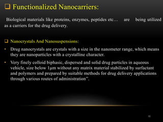 Pr esent ation of nanoparticle | PPTX | Chemistry | Science