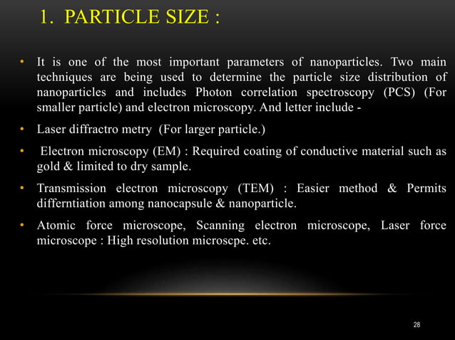 Pr esent ation of nanoparticle | PPT