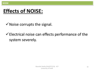 Noise in Communication by Attaullah Shafiq | PPTX
