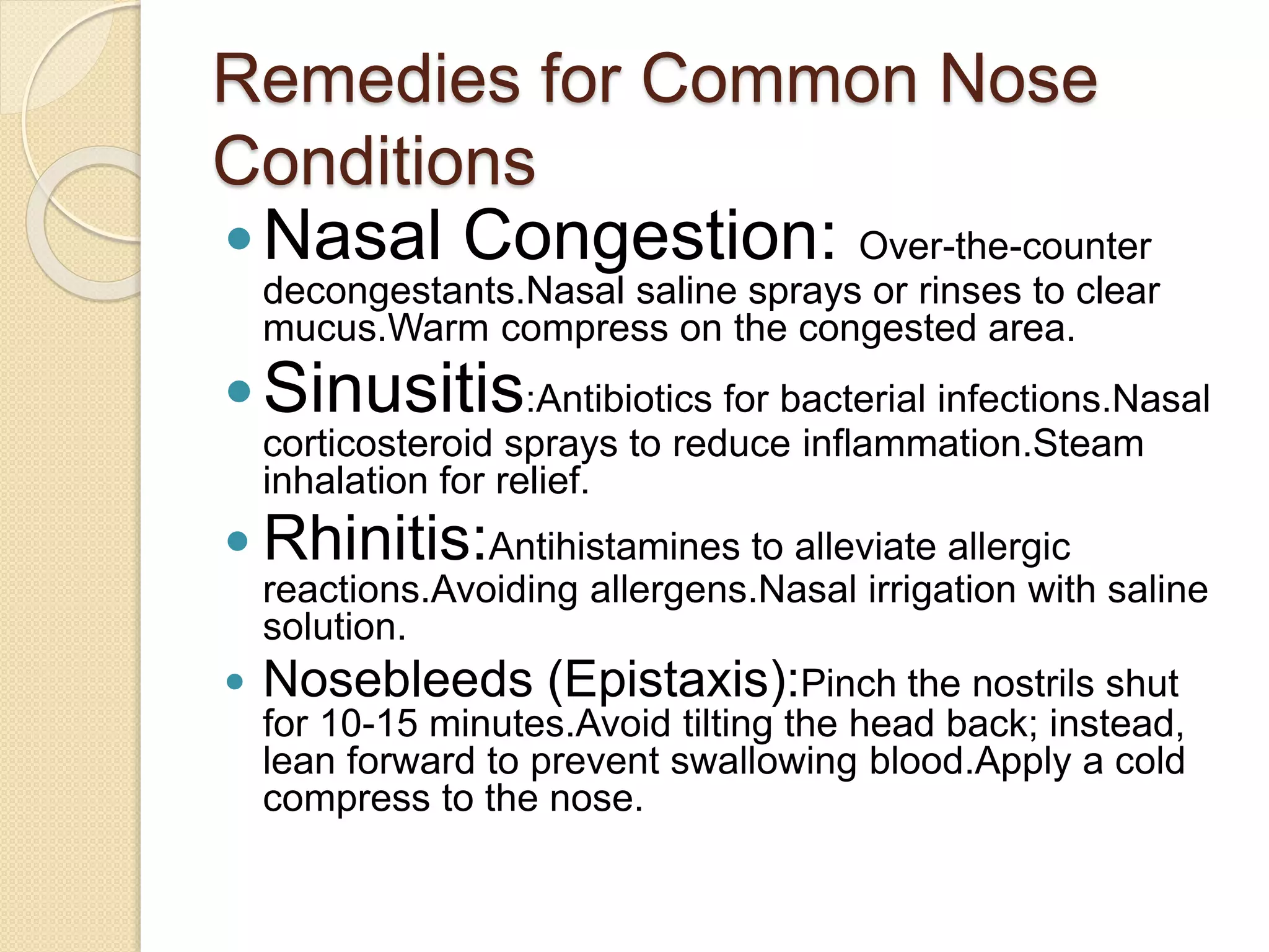 Presentation of nose and its function ,disorder,remedy, etc.pptx