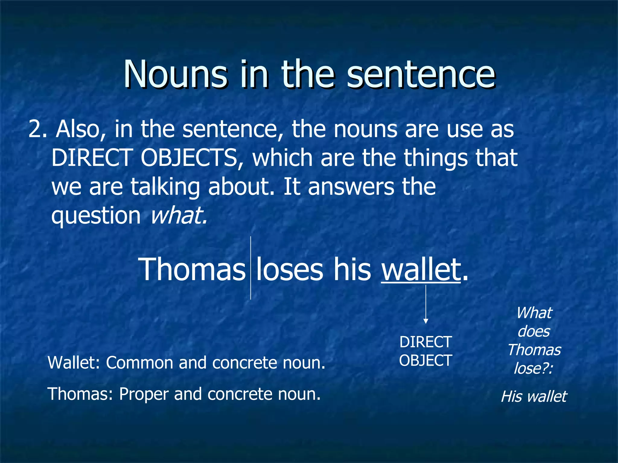 Presentation of nouns | PPT