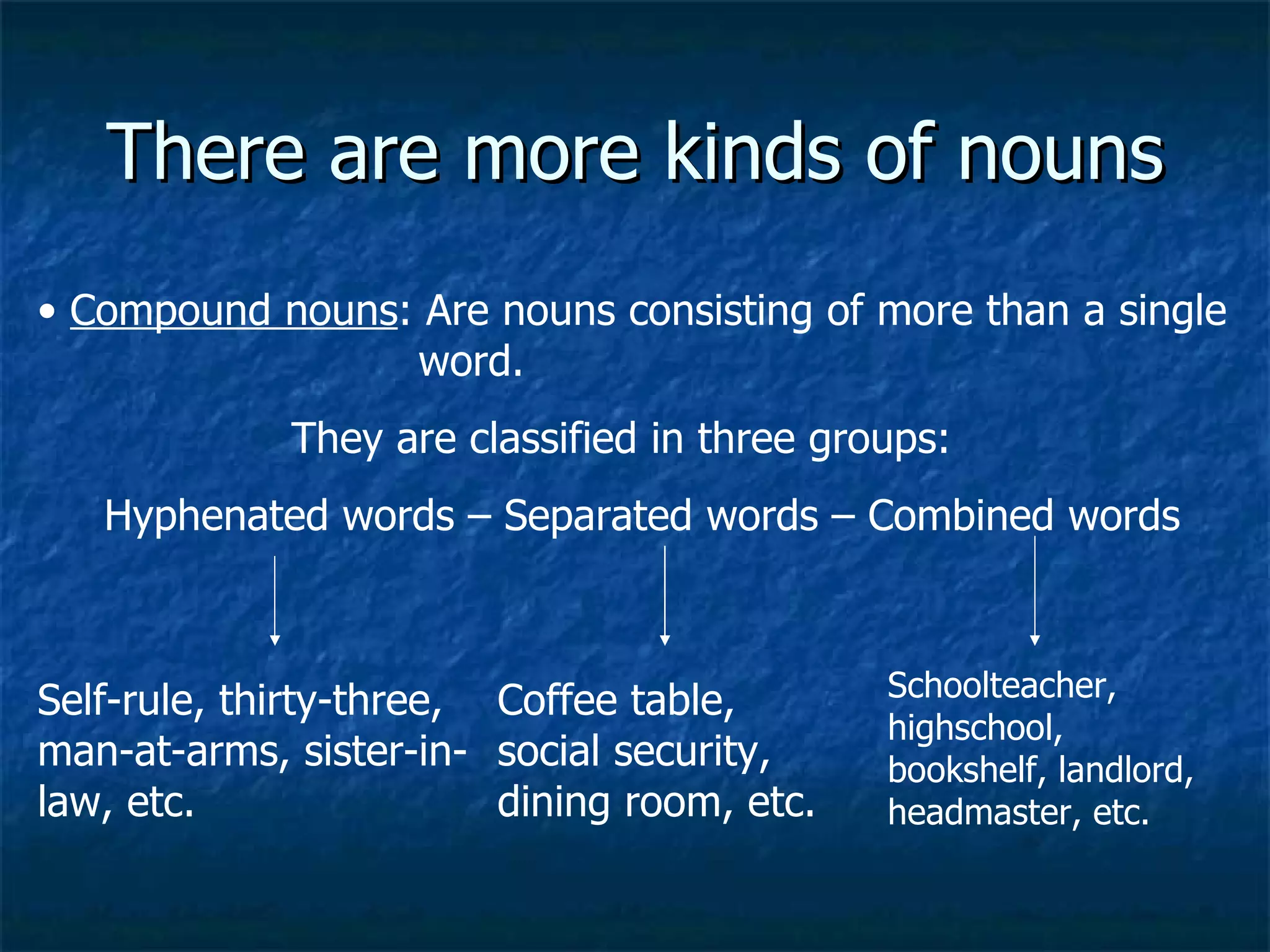 Presentation of nouns | PPT