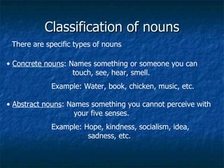 Presentation of nouns | PPT