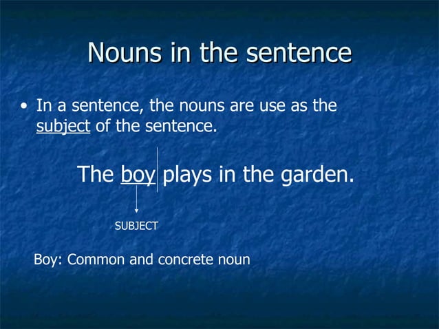 Presentation of nouns | PPT
