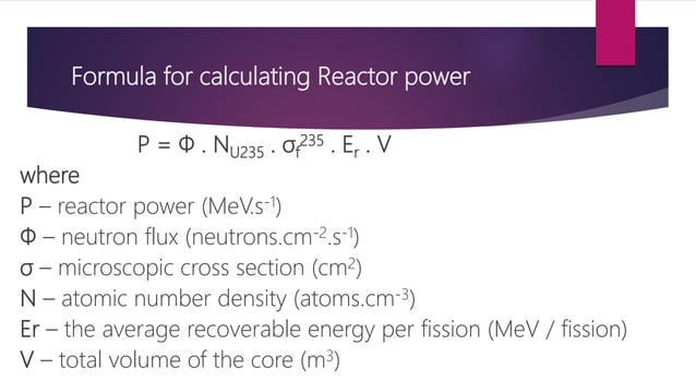 neutron flux and reactor power.. | PPT