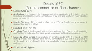 Presentation of optical fiber connector | PPTX