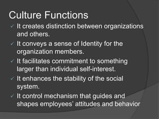 Organizational Culture | PPTX | Business | Business and Finance
