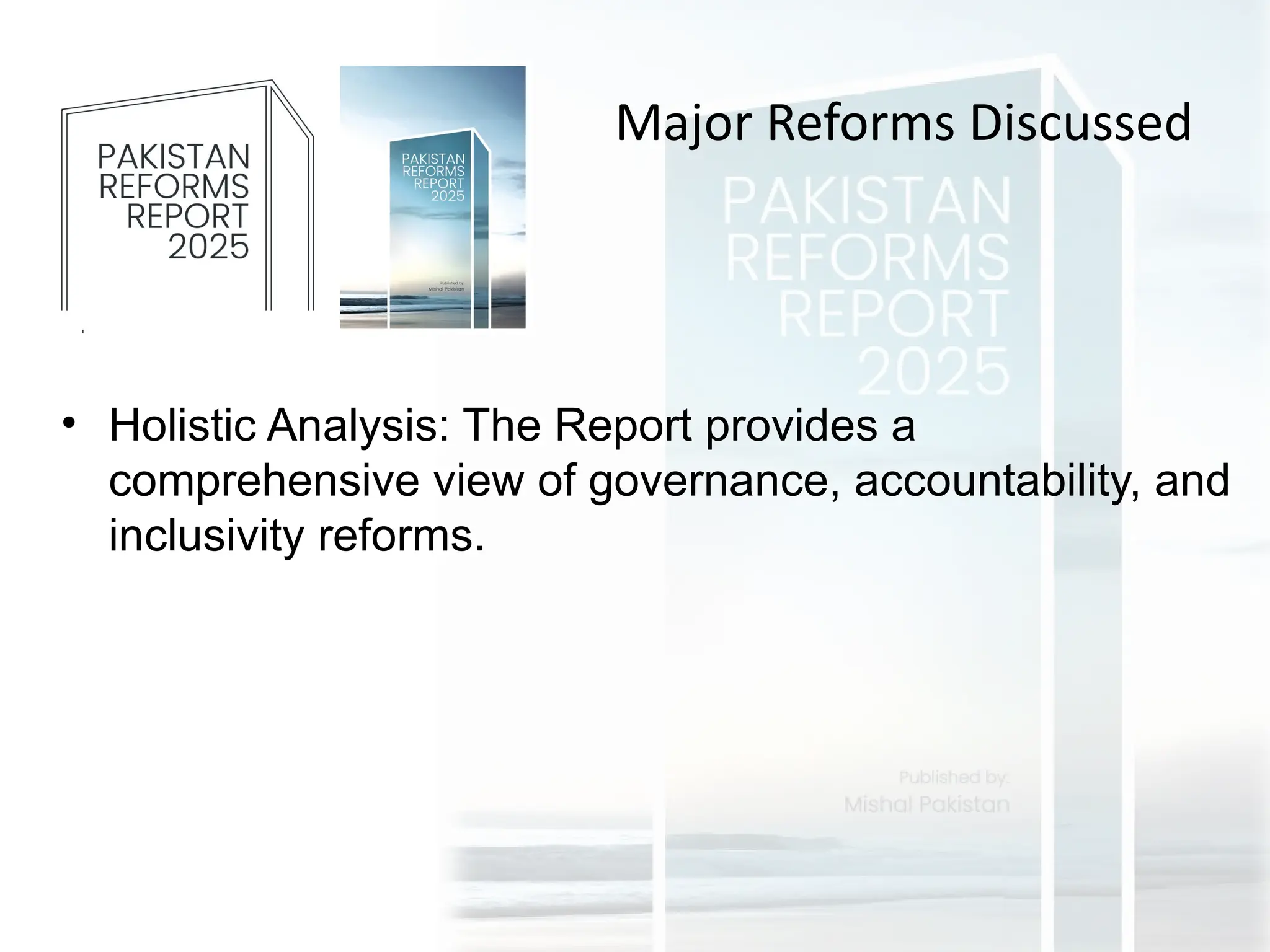 Presentation of Pakistan Reforms Report 2025 | PPTX