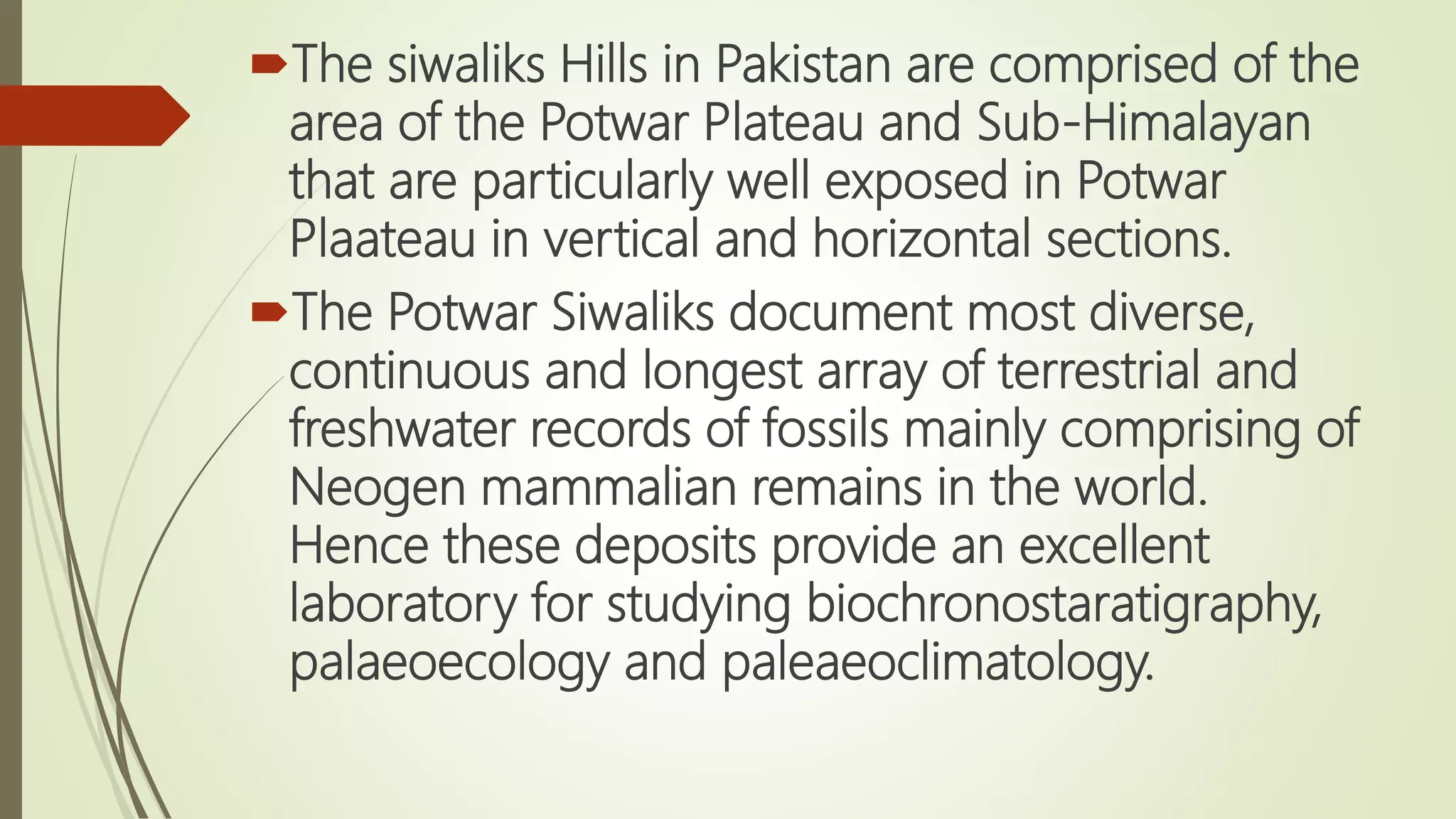 Siwalik hills and their formation | PPTX