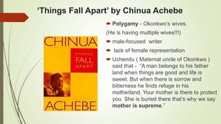 Representation of Women in Things Fall Apart, A Grain of Wheat and ...