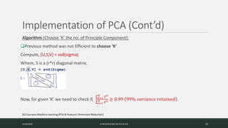 PCA and SVD in brief | PPTX