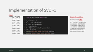 PCA and SVD in brief | PPTX