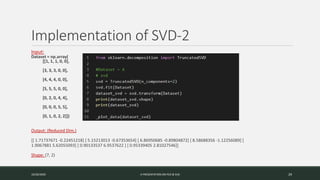 PCA and SVD in brief | PPTX