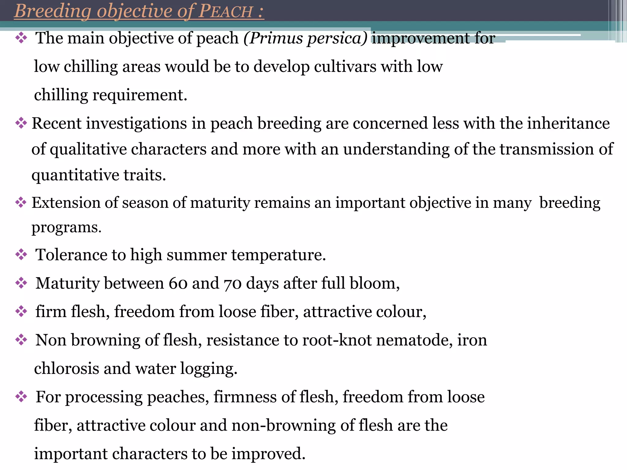 cultivation of peach and plum | PPTX
