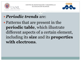 Presentation of periodic trends - STAGE 3 | PPT