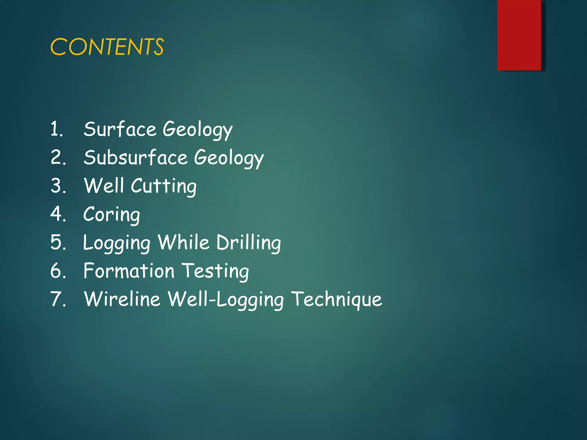 Surface Geology and Subsurface Geology | PPT