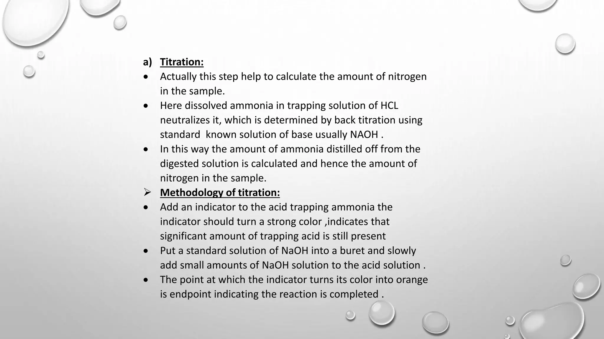 Presentation of pharmaceutical analysis on kjeldhal method of nitrogen ...